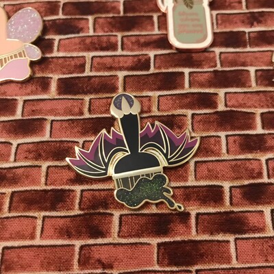 Neopets Paint Brush Darigan Brush Gold Glitter Small Enamel Pin - Etsy