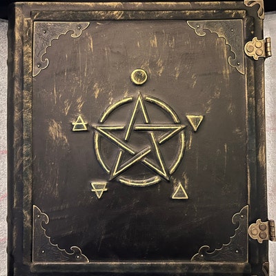 Medieval Spellbook Grimoire Pentagram Leather Handmade Book - Etsy