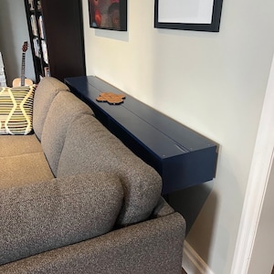 Blue Narrow Console Table Narrow Entryway Table Handmade | Etsy