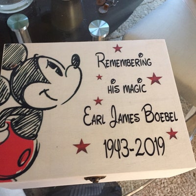 Disney Memories Personalized Wooden Box Keepsake Box Mickey Mouse - Etsy