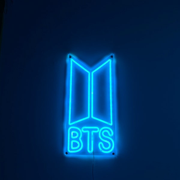 BTS Bangtan Neon Lights Logo Concert Led Sign Wall Decor Banner Lamp ...