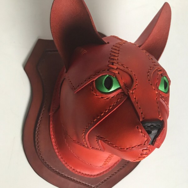 PDF Pattern Leather Cat Head Mount - Etsy