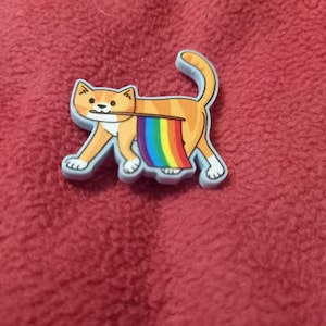 Pride Flag Cat Vinyl Sticker Pride Rainbow / Progress / - Etsy