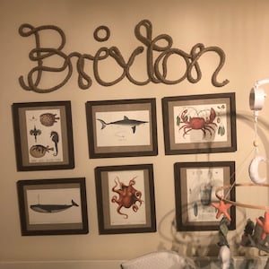 Large Wall Name Sign for Nursery, Rope Name Personalized Wall Decor ...