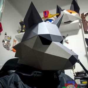 Wolf Mask Papercraft PDF, SVG Template, Low Poly Mask, 3d Paper Mask ...