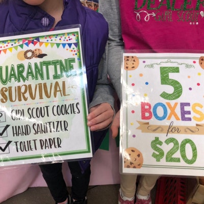 Cookie Booth Price Sign, Stop Cookies Sold Here, Printable Cookie Drop ...