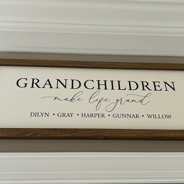 Personalized Grandchildren Sign, Grandparents Sign, Grandchildren Make ...