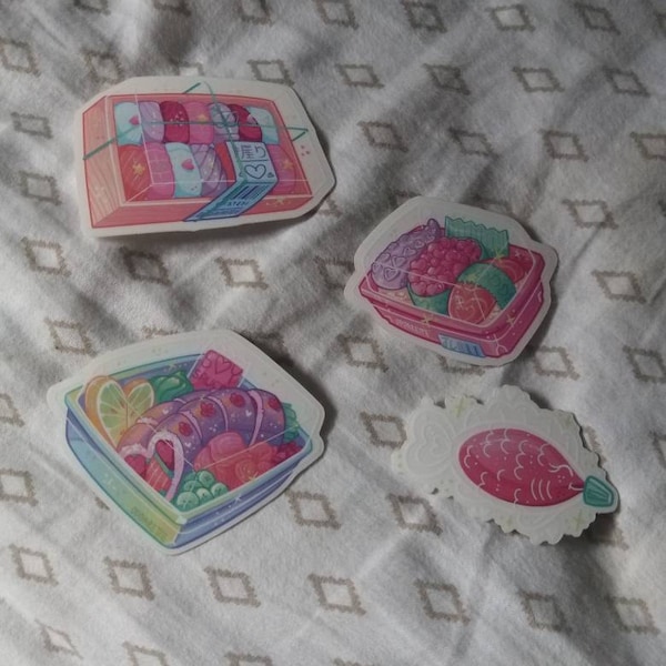Lovecore Sushi Stickers: Transparent Waterproof Art - Human Made - Etsy