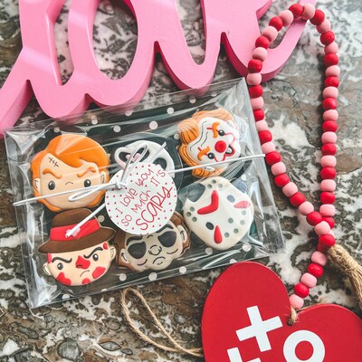 2 Printable Valentine's Day Cookie Tags I Love You - Etsy