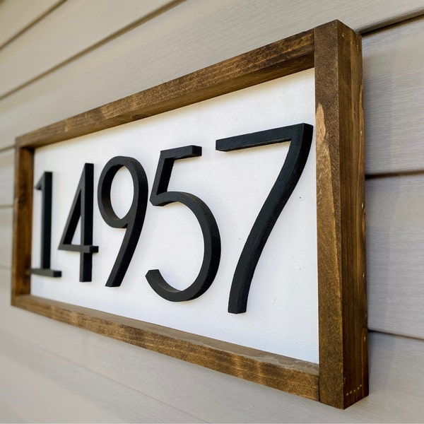 Large Horizontal Address Sign + Wood Address Home Sign + Wooden ...