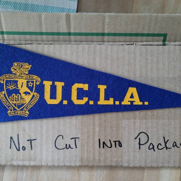 Original Vintage UCLA California College Pennant University Small 10 ...