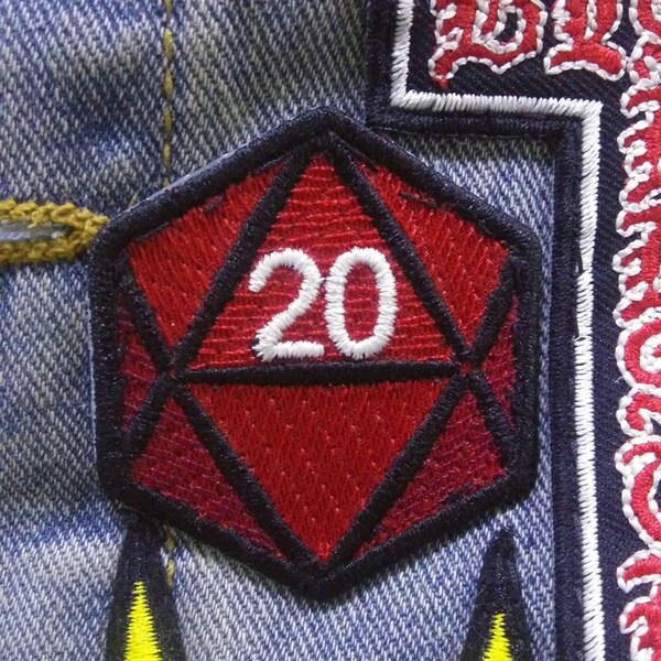 Small D20 Dice Iron-on Patch - Embroidered - Etsy