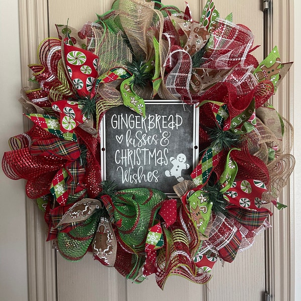 DIY Wreath Kit Gingerbread Kisses Wreath Kit - Etsy