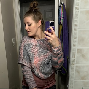 KNITTING PATTERN Snowfall Sweater Scarf, Scarf With Sleeves, Sneed ...