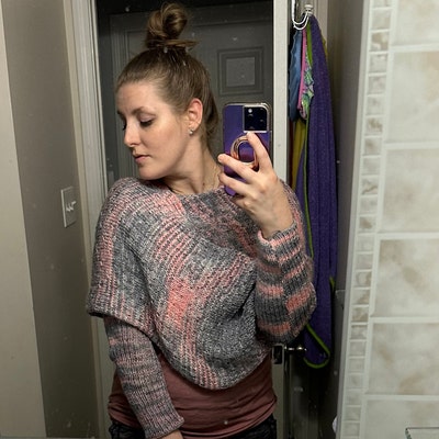 KNITTING PATTERN Snowfall Sweater Scarf, Scarf With Sleeves, Sneed ...