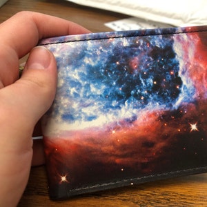 Leather Space Wallet, Gifts for Men, Spectrum Wallet, Leather Wallet ...