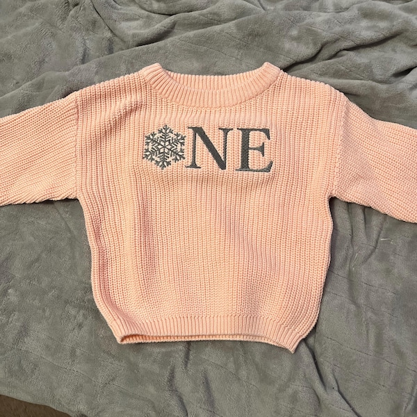 Baby Boys beary First Birthday Sweater One Embroidered Sweater With ...