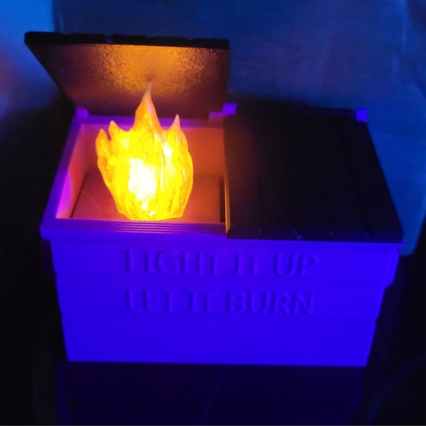 Flickering LED Dumpster Fire - Etsy