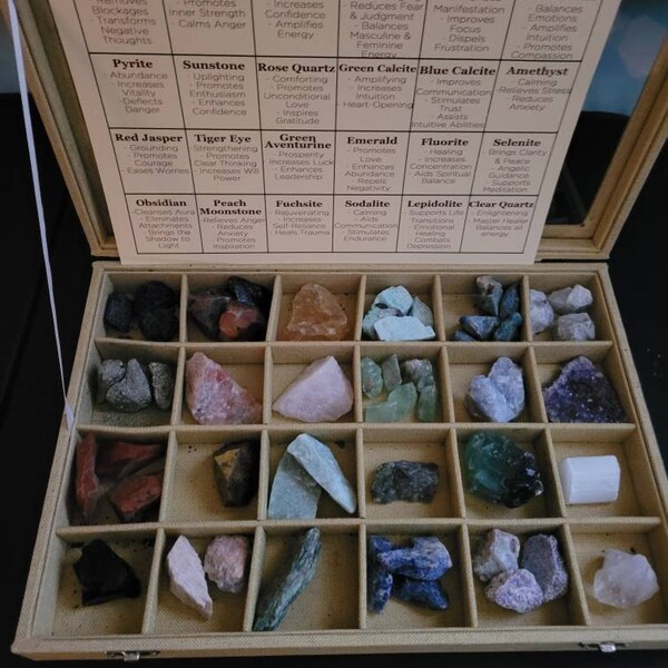 Raw Crystal Collectors Box Crystal Kit Crystal Gift Set Meditation ...