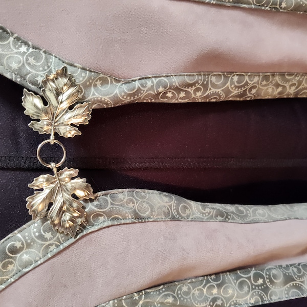 Pair of Oak Leaf Cloak Clasp Set of 2, terebinth Silver & Bronze Metal ...