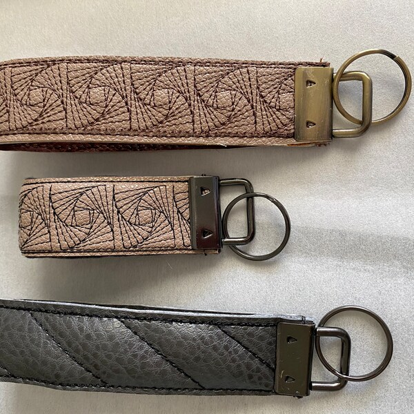 In the Hoop Wristlet Machine Embroidery Design Wrist Straps ITH Key Fob ...