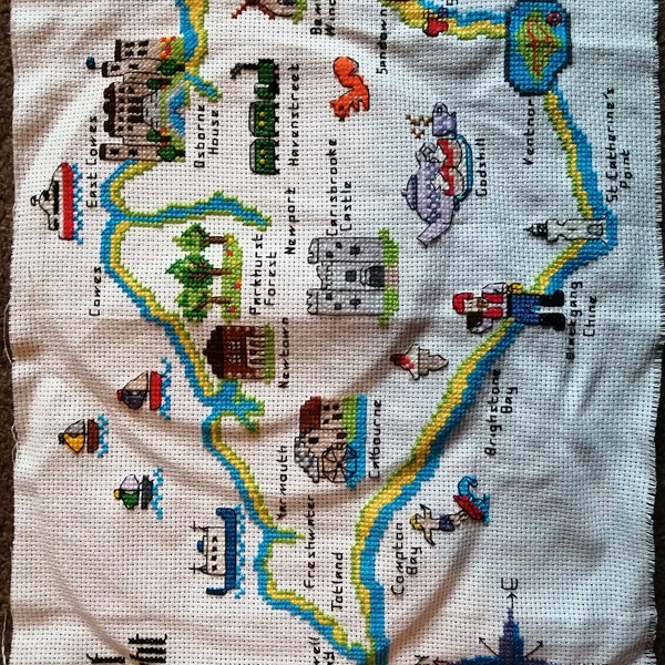 Map of the British Isles Cross Stitch PDF, British Isles Map, Cross ...