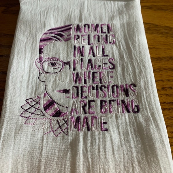 Ruth Bader Ginsburg Embroidery Design Nasty Woman Feminist Digital ...