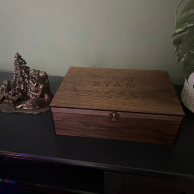 Custom Personalized Wooden Keepsake Box Gift for Him, Her, Boyfriend ...