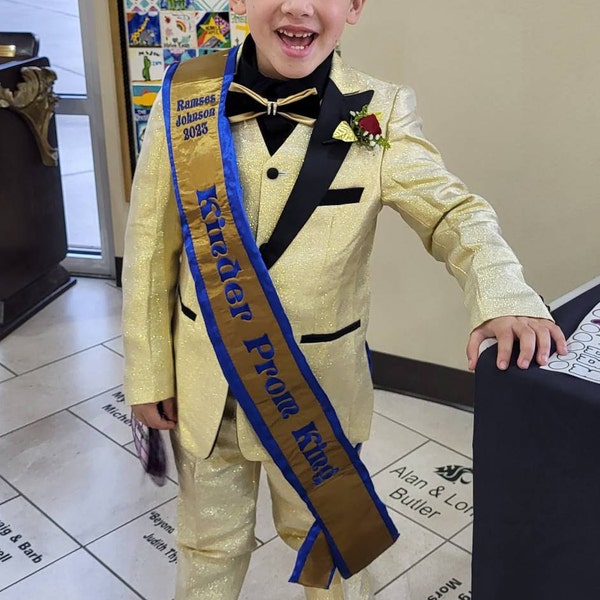 Custom Embroidered Satin Sash Pageant Prize Birthday Gift Custom Logo ...