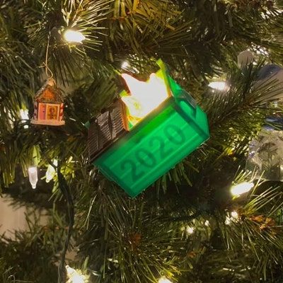 2020 Dumpster Fire Lit Ornament, 3D Printed With LED Light - Etsy