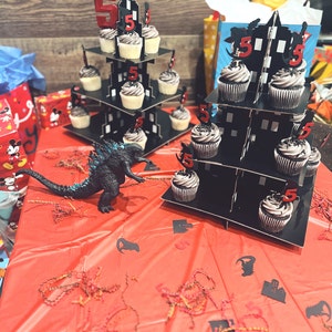 Godzilla Black Paper Plates Godzilla Party Godzilla Decorations King of ...