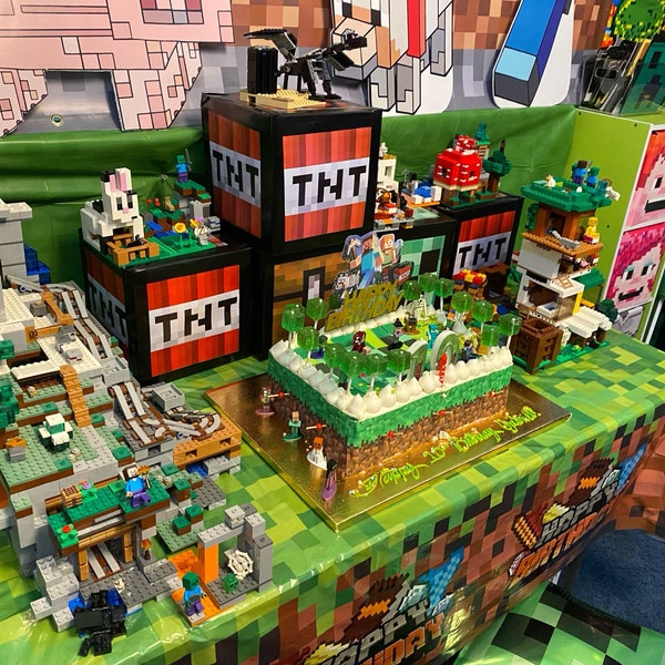 Video Game Pixels Edible Cake Wrap or Gamer Birthday Cake Topper - Etsy