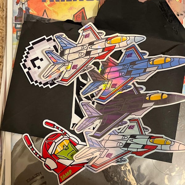 Transformer One Megatronus Holographic Sticker Retro Style for Laptop ...