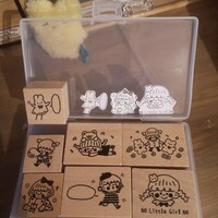 Calendar Clock in Stamp Week Month Date Stamp Planner Diary Journal ...