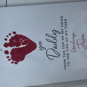 Baby Handprint Footprint Art Print, Keepsake Gift for New Baby ...