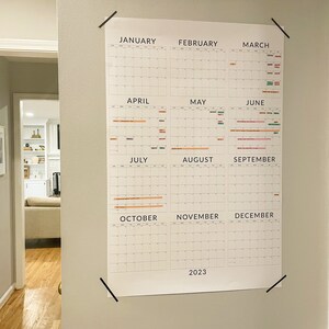 Blank Calendar Printable, Large Undated Calendar, Minimalist Calendar ...