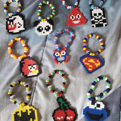 RAVE KANDI 10 Random Perler Bead Bracelets Edm Rave Candy Edc PLUR - Etsy