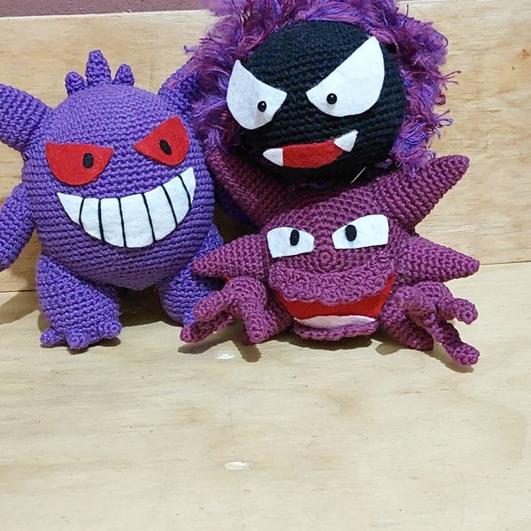 Gastly, Haunter & Gengar Crochet Pattern Bundle - PDF File - Etsy