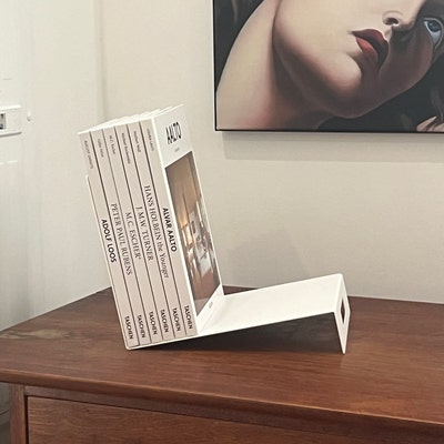 Small Tabletop Book Stand Simple Storage for Home or Office Organize ...