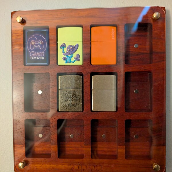 Display Case for 12 Zippo Lighters,detachable Lighters Box,vertical ...