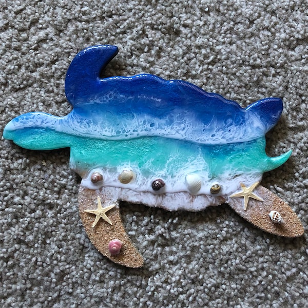 Sea Turtle, Coastal Decor, Beach, Wall Art, Nautical Decor, Ocean Art ...