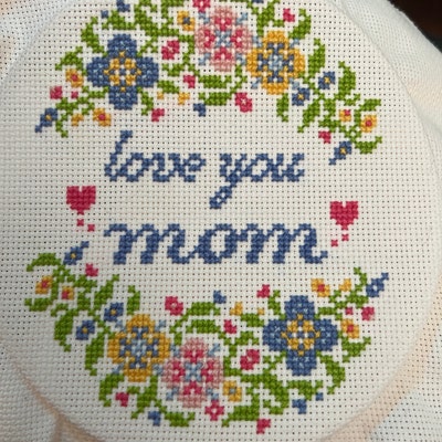 Mom Cross Stitch Pattern, Modern Cross Stitch, Mum Cross Stitch ...