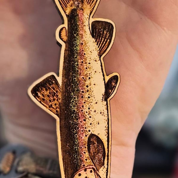Vintage Distressed Brown Trout Design | Svg Png Dxf Eps Pdf | Vector ...