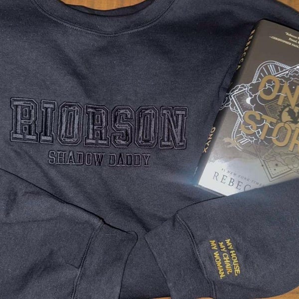 Xaden Riorson Shadow Daddy Embroidered Sweatshirt, Fourth Wing Reading ...