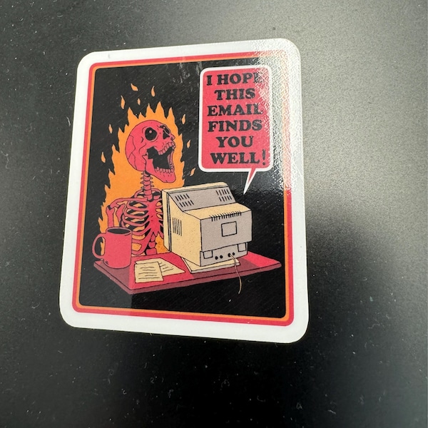 Funny Workplace Sticker, Funny Vinyl Sticker, PREMIUM Quality ...
