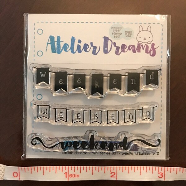 ADM-010 WEEKEND BANNER - Mini - Planner Stamps (photopolymer Clear ...