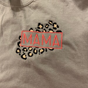 Cheetah Frame Monogrammed Mama-comfort Colors Tank OR Tee - Etsy