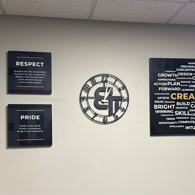 6x Inspirational Company Core Values Wall Art Organization Canvas ...