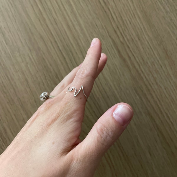 River Trail Sterling Silver Ring | Custom Trail Ring, Custom River Ring ...