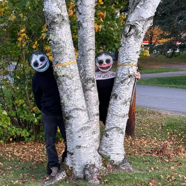 Scary Mask, Halloween Mask, Handmade Mask, Creepy Paper Mache Mask ...